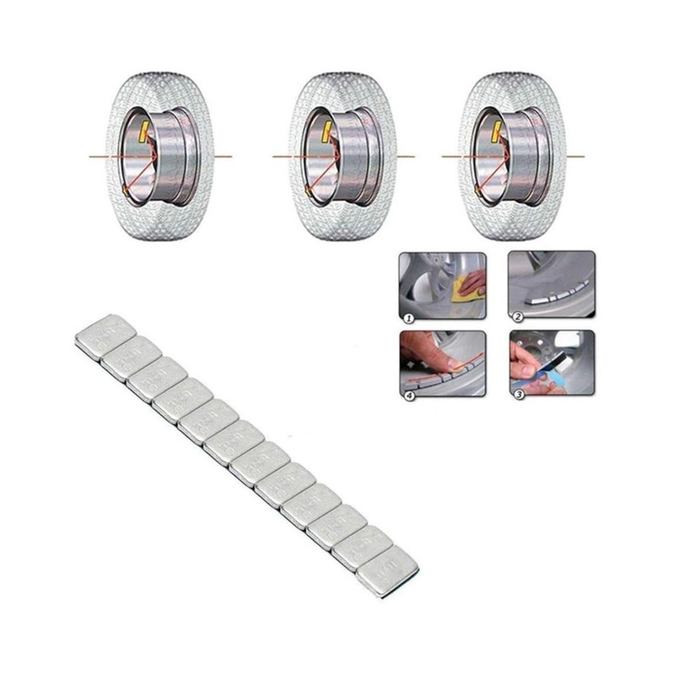 8 Pack Adhesive Wheel Balancing Weight Strips Lead Free Stick On 60g ...