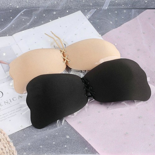 Silicone Wing Drawstring Push Up Bra Self Adhesive Strapless Invisible ...