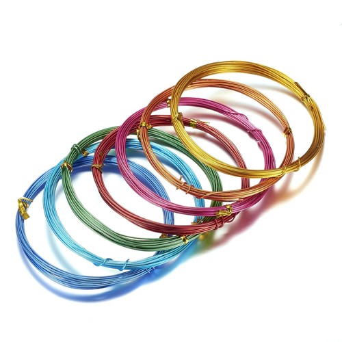 10 Rolls Mixed Color Soft Aluminum Wires Wrapping Metal Strings Round ...