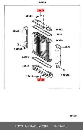 Genuine OE packing for radiator drain cock, 1641820290 for TOYOTA 16418 ...