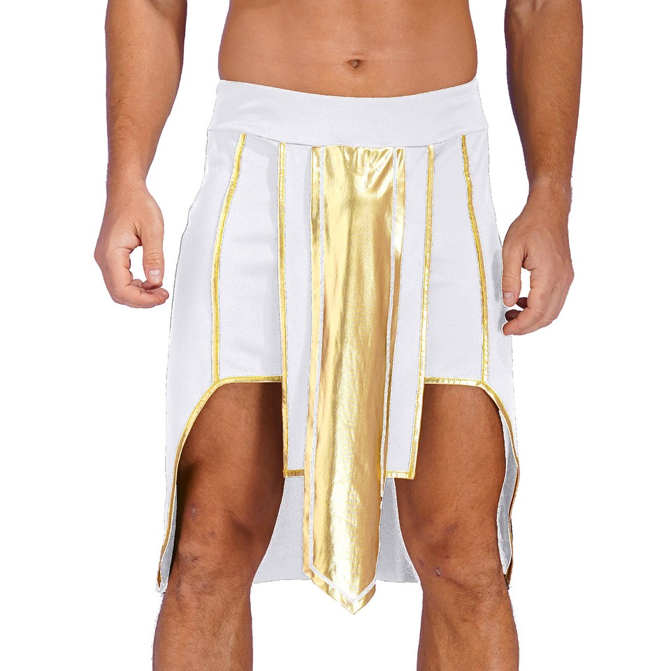 Men King of Egypt Contrast Color Skirts Ancient Egypt Cosplay Party ...
