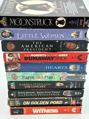 Romance & Intrigue VHS Lot 10 Movies Harrison Ford Cher Julia Roberts ...
