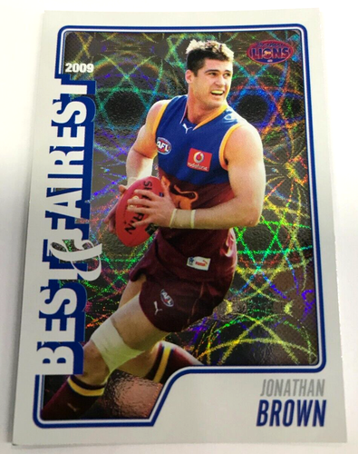 2009 HERALD SUN AFL CARD BEST AND FAIREST CARD BF2 JONATHAN BROWN ...