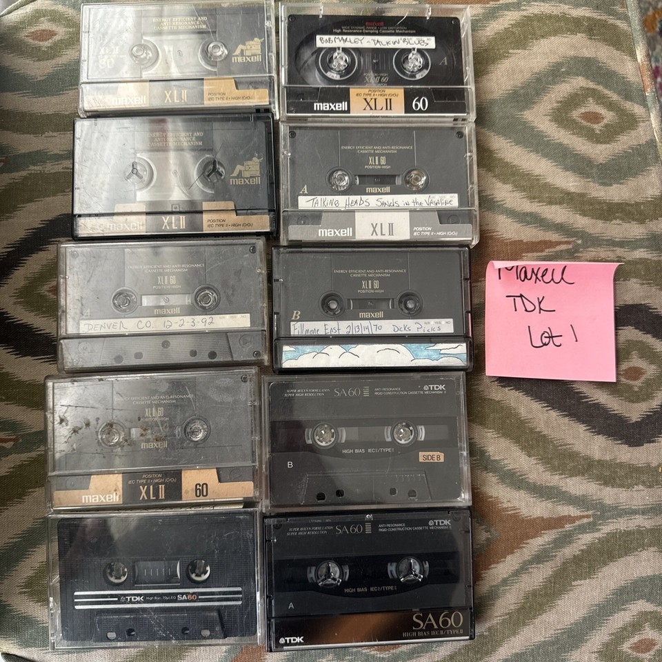 MAXELL XLII 60 & TDK Cassette Tapes Lot Of 10 High Bias Type II Sold as ...
