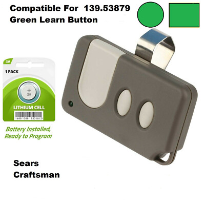 Craftsman Garage Door Opener Visor Remote Control Work With Green Learn ...