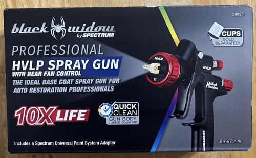 Spectrum Black Widow HVLP Spray Gun Rear Fan Control (59825)... FREE S ...