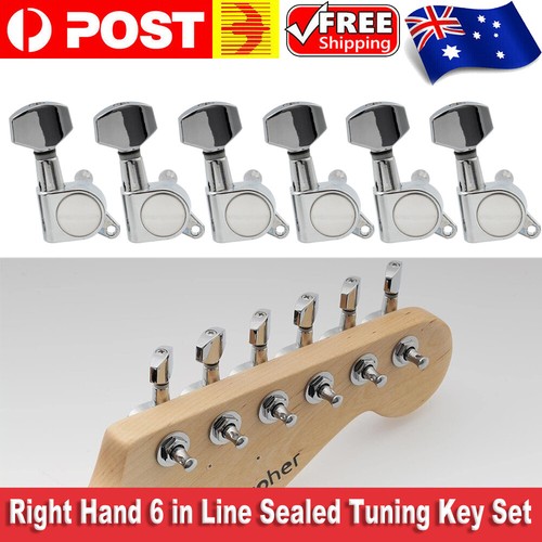 6R-inline Sealed Electric Guitar String Tuning Pegs Keys Machine Head ...