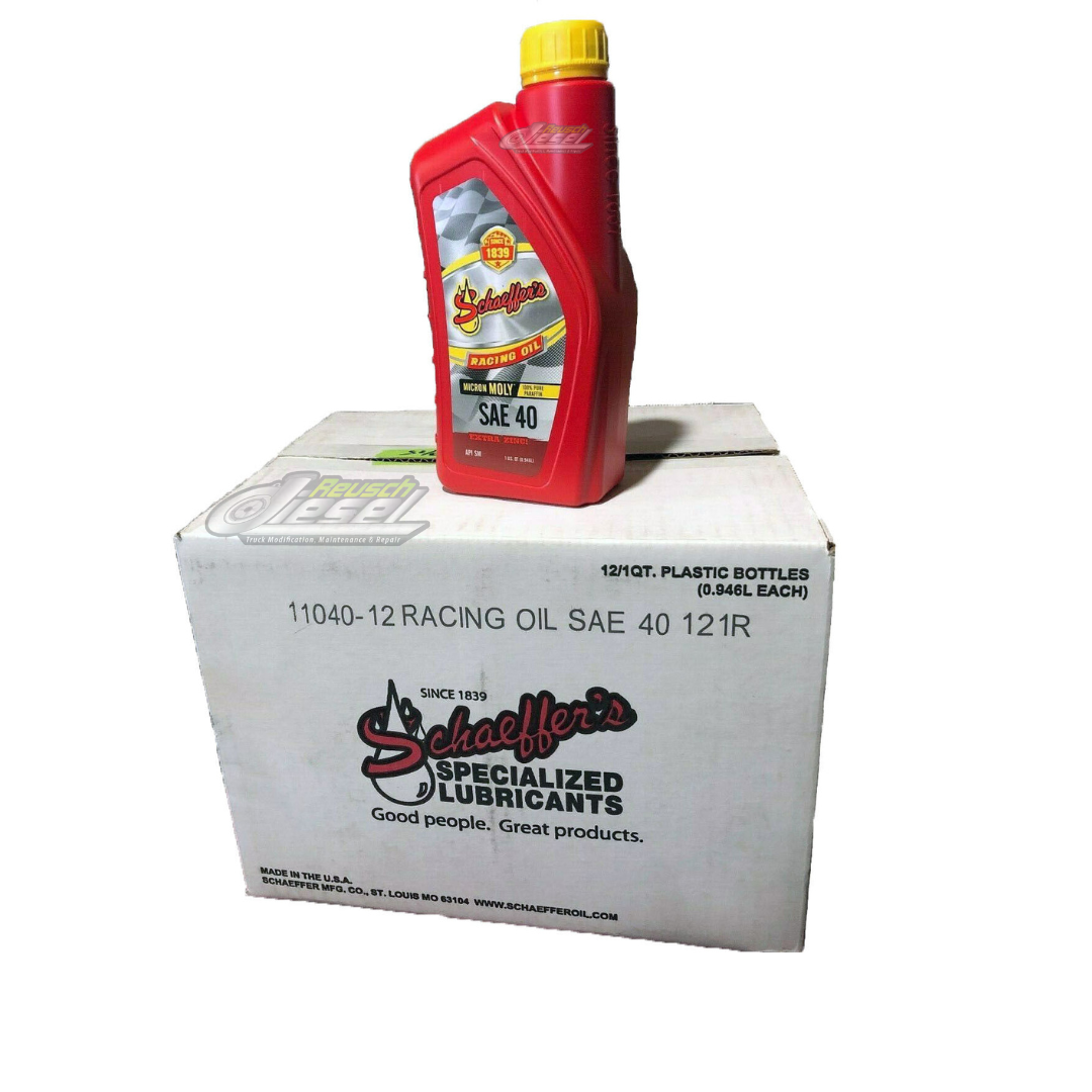 Schaeffer's Oil Micron Moly #110 SAE 40 Racing Oil w/ Zinc (12 Quarts ...