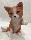 Ceramic Plaster Cat With Paw Up And Pretty Green Eyes Very Cute See ...