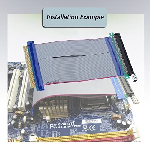 PCI-E Extension Cable19CM PCI-E Riser Card Extender PCI-E 16X Soft Flat ...