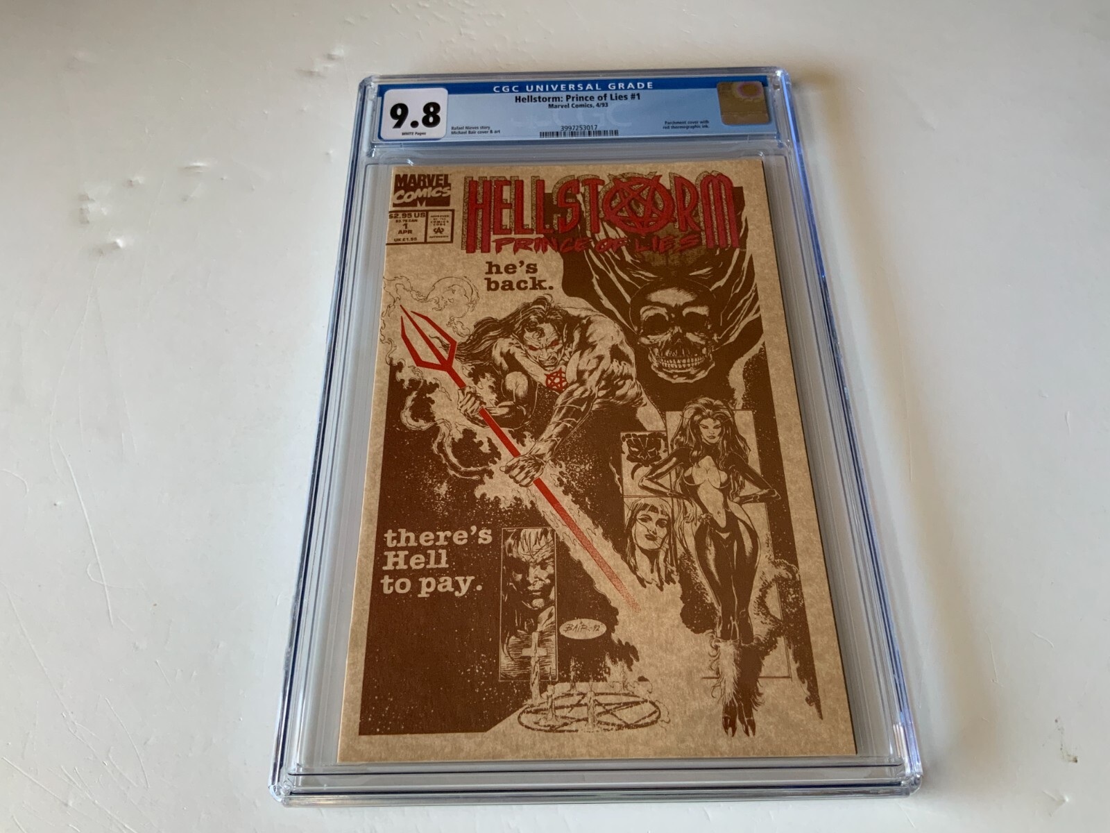 HELLSTORM: PRINCE OF LIES 1 CGC 9.8 WHITE PAGES SON OF SATAN MARVEL ...