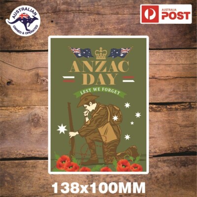 ANZAC DAY STICKER ARMY NAVY AIR FORCE RAAF LEST WE FORGET | eBay Australia