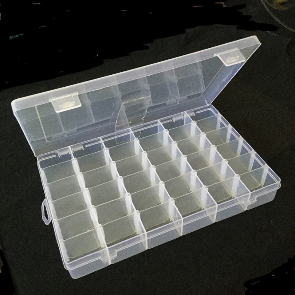 3 pcs Adjustable Plastic Box 36 Compartment Organizer Storage Container ...