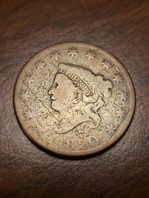 1820 CORONET HEAD LARGE CENT LARGE DATE DECENT ORIGINAL COIN | eBay