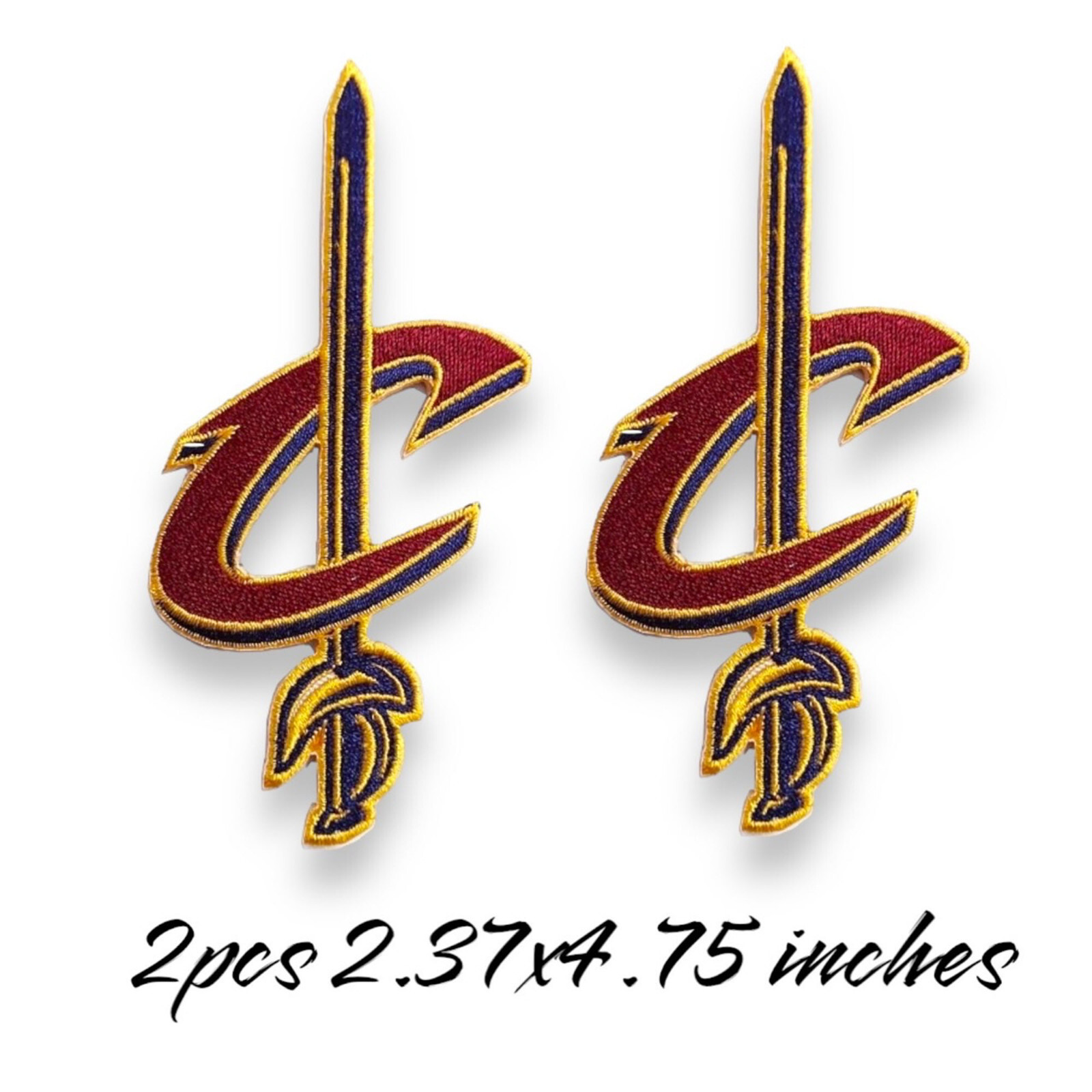 2PCS Cleveland Cavaliers 2.37"x4.75" Embroidered Iron On Patch | eBay