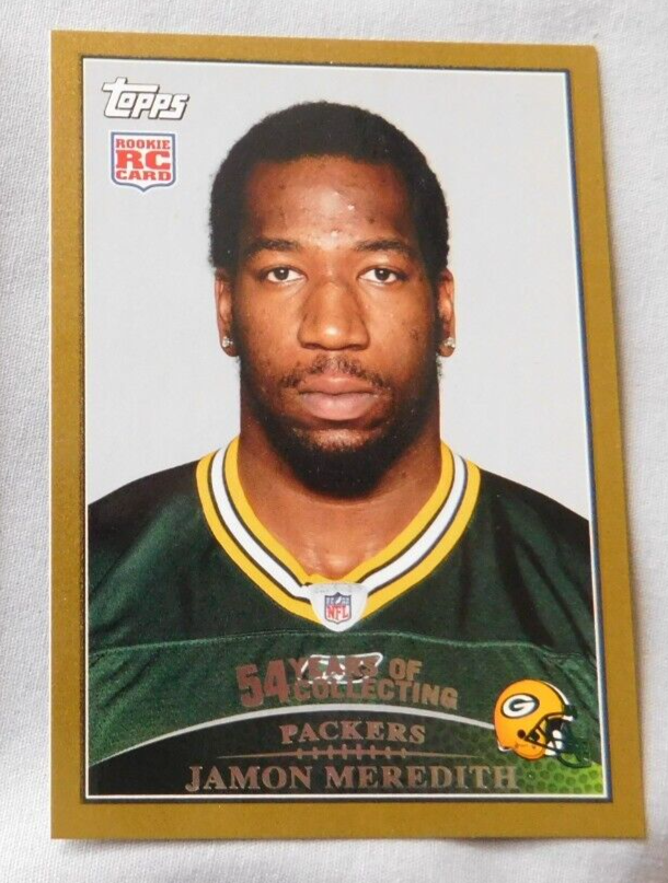 2009 Topps Gold /2009 Jamon Meredith Green Bay Packers Rc #377 Football ...
