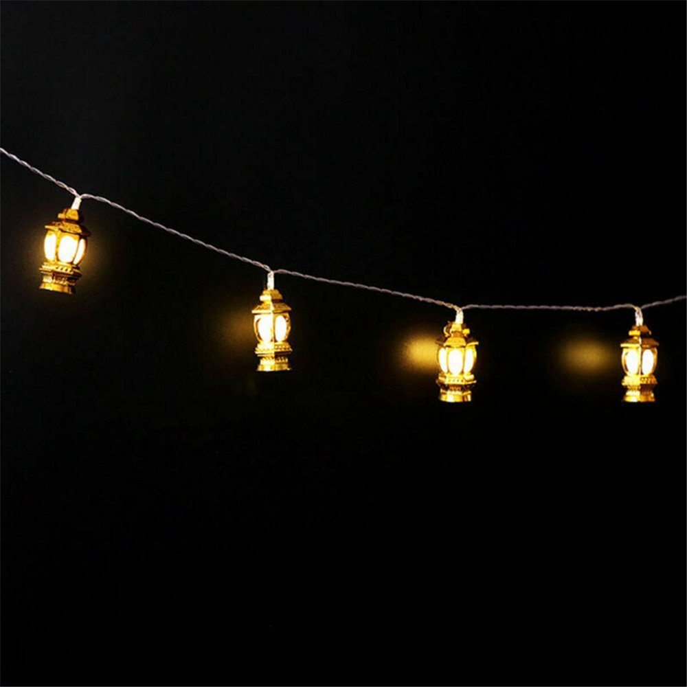 Eid Mubarak Ramadan LED Fairy String Light Moon Islam Muslim Hanging ...