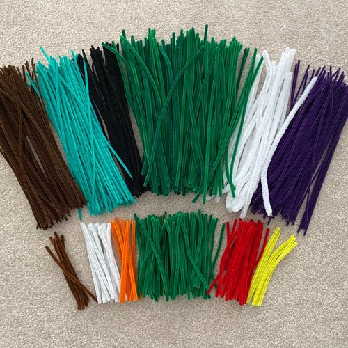 Lot of over 500 PIPE CLEANERS Assorted Colors - Chenille Stems - soft ...