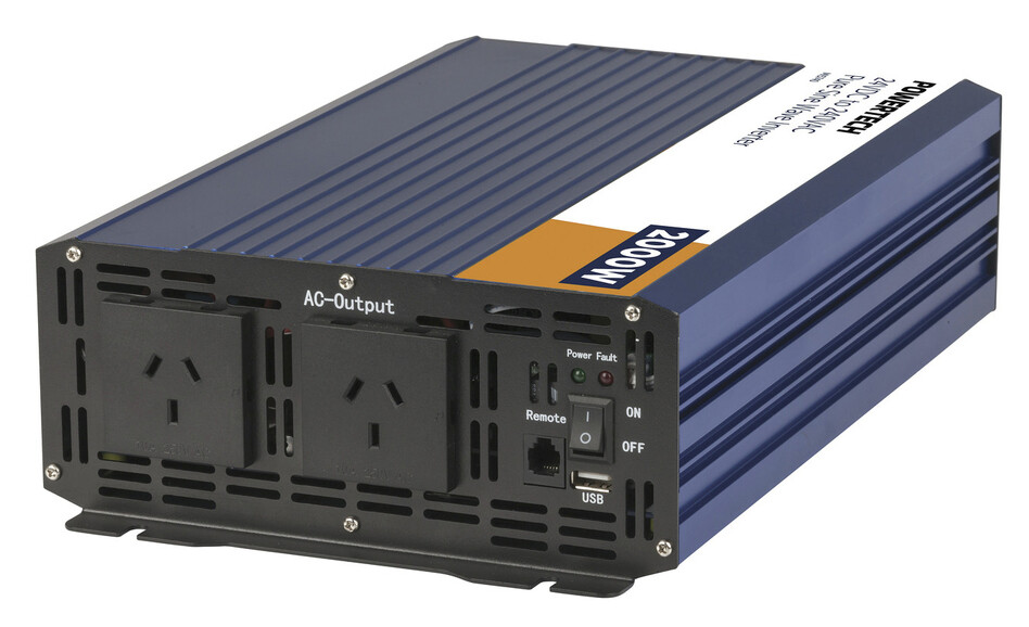 Powertech Pure Sine Wave Inverter 2000W 24VDC to 230VAC MI5742 | eBay ...