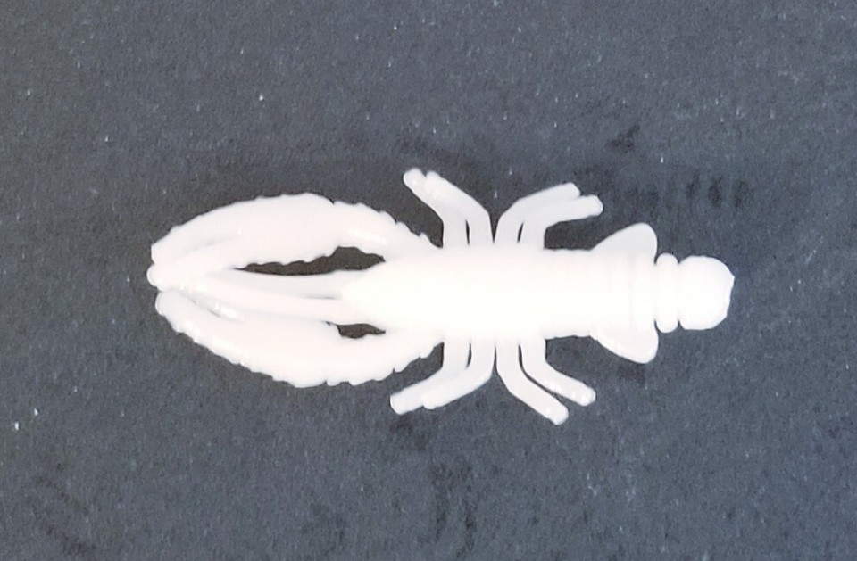 100ct Smoke 1.5" Micro Fishing Baits Panfish Lures Trout Crawfish Black ...