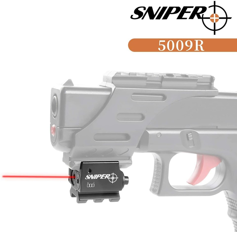 Mini Red Dot Sight Laser w/ Rail Mount f/ Pistol Handgun Low Profile ...