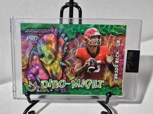 Carson Beck 2023 Wild Card Alumination Dino-Might PRC Green ...
