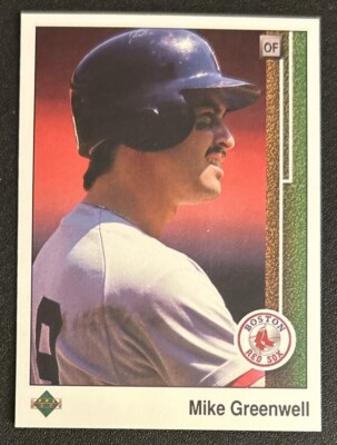 1989 Upper Deck Mike Greenwell Baseball Card #432 Red Sox High-Grade ...