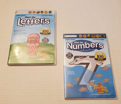 2 DVD's Preschool Prep Co Series: Meet the Letters & Meet The Numbers ...