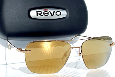 Revo AIR 3 Shiny Gold POLARIZED Champagne Lens Sunglass 1209 04 CH | eBay