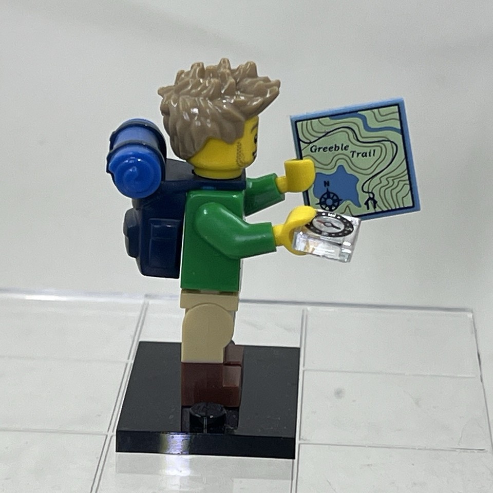 Lego CMF Hiker Series 16 Greeble Trail Compass Backpack Minifigure Mini ...