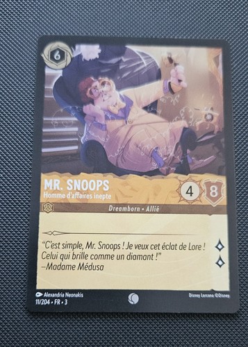 Mr Snoops Foil 11/204 Chapitre 3 Lorcana Les Terres Des Encres Neuve Fr ...