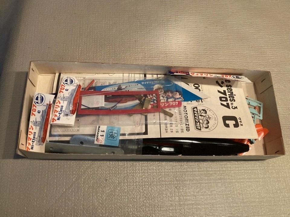 Vintage/Rare 1965 Imai Submarine 707 Hi-Class C Model - Kit# 203 - Open ...