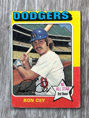 1975 Topps Ron Cey #390 Los Angeles Dodgers (MISCUT) | eBay