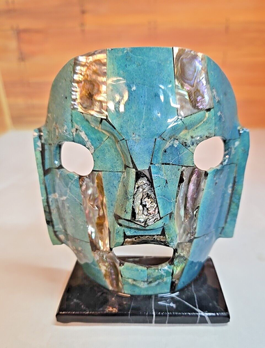 Mexican Art; Mayan/Aztec Turquois Burial Death Mask | eBay