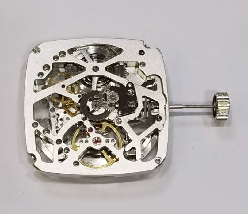 Tianjin ST25 ST2553 Hollow 3 Hands Automatic Square Mechnical Watch ...
