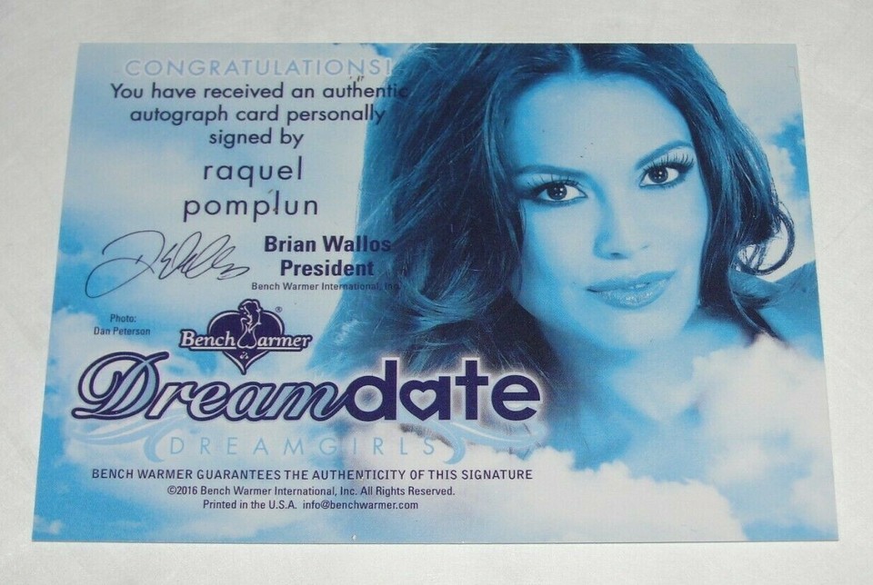 2017 Benchwarmer RAQUEL POMPLUN Dreamgirls #54 DREAM DATE Green Auto/10 ...