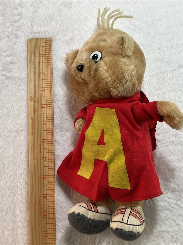 Vintage 1983 Alvin And The Chipmunks ALVIN 11” Plush Doll CBS Toys Red ...