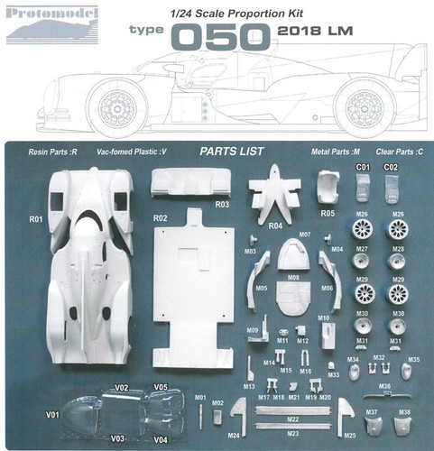 PROTOMODEL 1/24 Type050 2018 LM Proportion Kit Unfinished item model ...