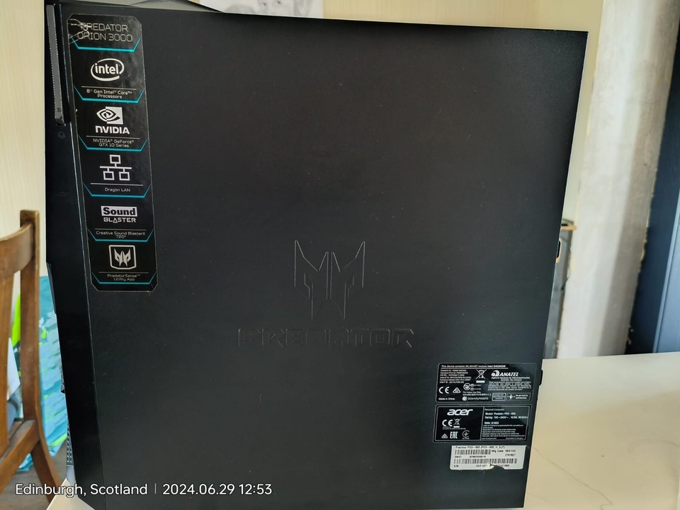 Acer Predator Orion 3000 PO3-600 Windows 10 Gaming Desktop i5-8400 16GB ...