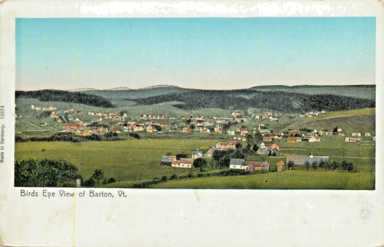 A Bird's Eye View Of Barton, Vermont VT, Copper Windows, 1907 | eBay