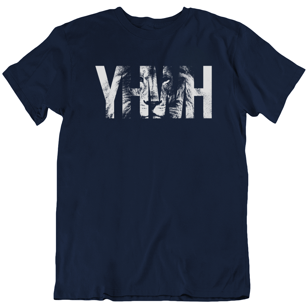 YHWH Lion of Judah Yahweh Hebrew God Christian Bible T-Shirt Tee Gift ...