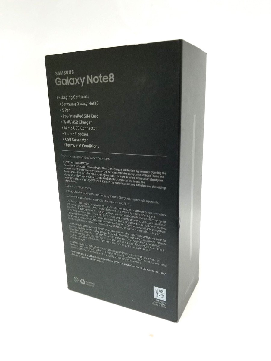 Samsung Galaxy Note 8 Box