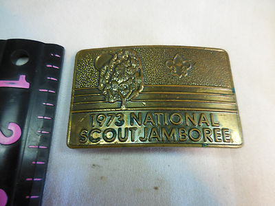 Vintage BSA Boy Scouts 1973 National Scout Jamboree Brass Belt Buckle RARE | eBay