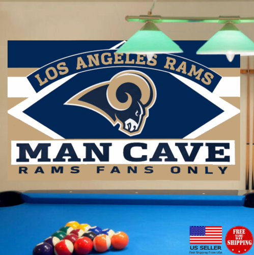 Rams Flag 3X5 Los Angeles Banner New Man Cave Fans Only USA | eBay