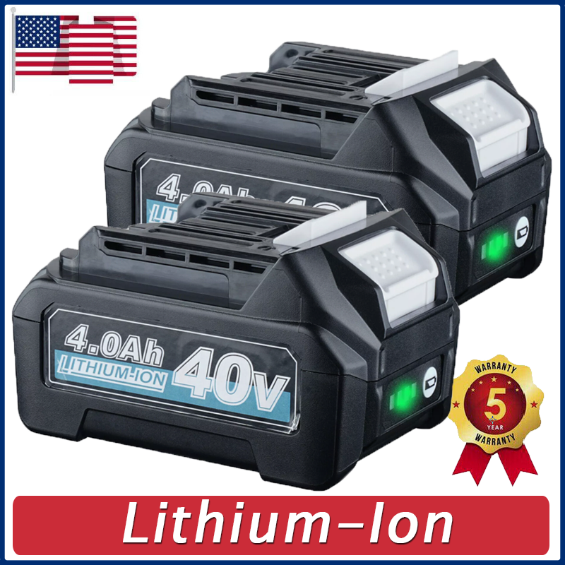 1/2pack 4.0Ah 40 Volt Battery for Makita 40V XGT Battery 100Wh BL4025 ...