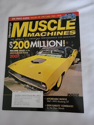 2007 April Muscle Machines magazine Record sales at the Arizona ...