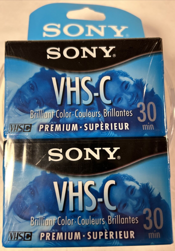 SONY LOT Of 2 30 Minute VHS-C Premium Grade Camcorder Videocassette ...