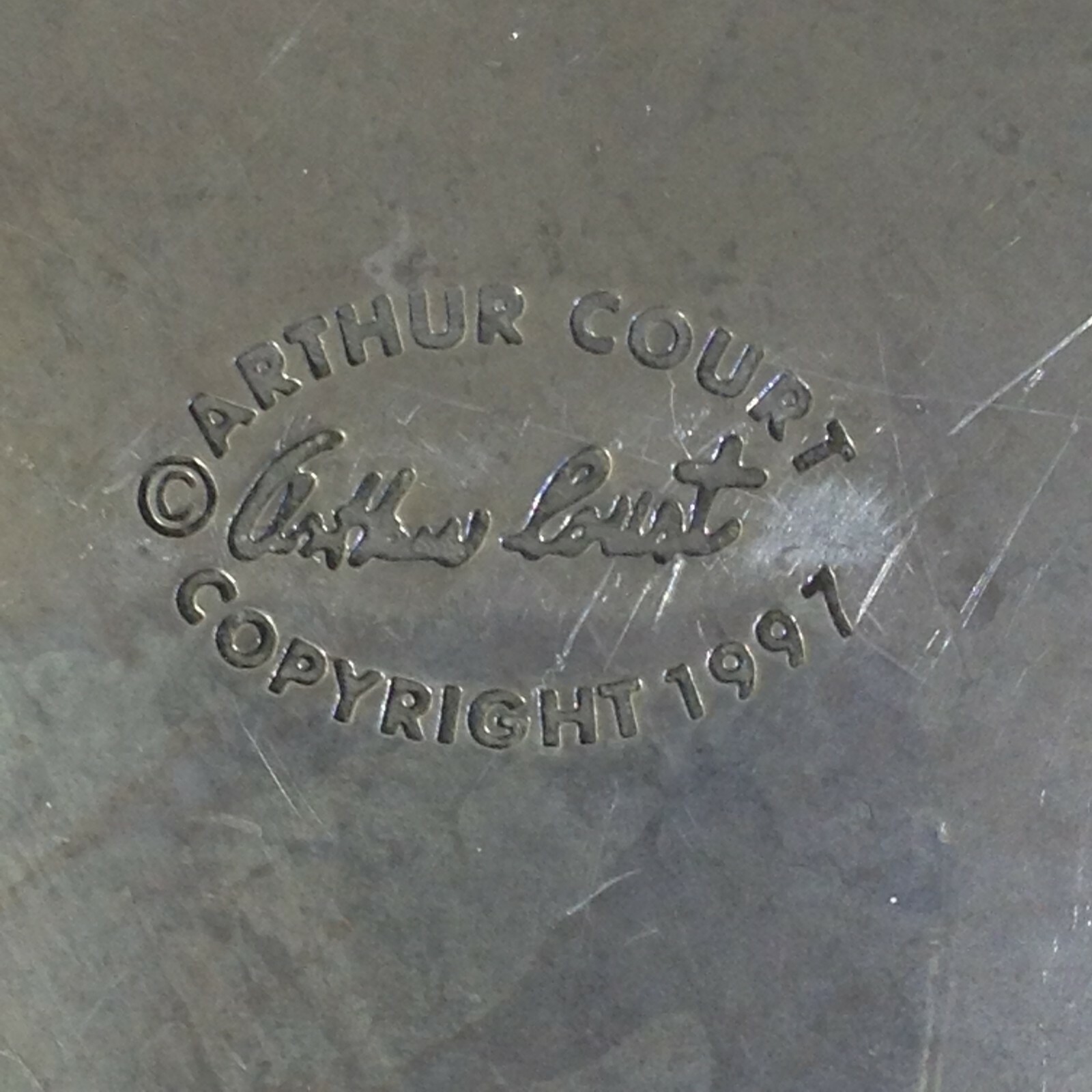 Arthur Court 1997 Pewter 3 Section Divided Tray -Rabbits & Bunnies ...