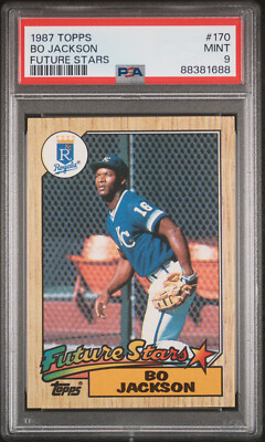 1987 Topps BO JACKSON #170 Future Stars RC Rookie PSA 9 MINT KC Royals ...
