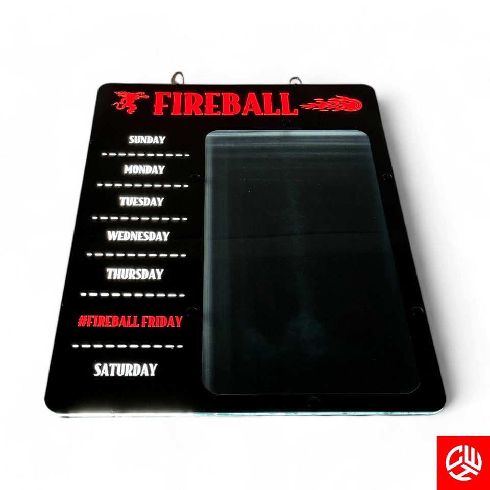 Fireball - Illuminated LED - Chalk Board - Daily Menu sign | eBay